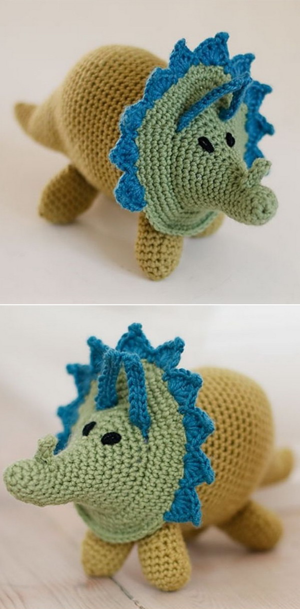 Mini Triceratops Amigurumi » Weave Crochet