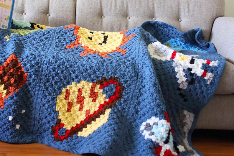 Space themed crochet blanket » Weave Crochet