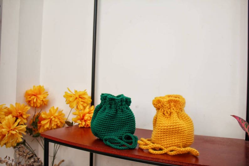 Drawstring bag crochet pattern » Weave Crochet