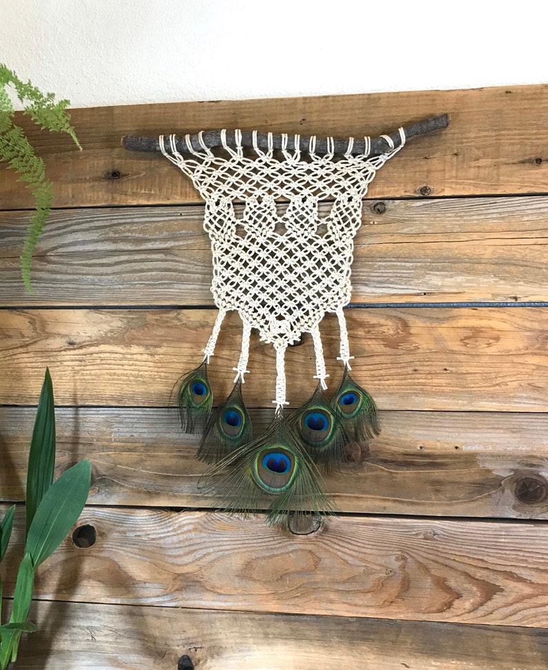 Macrame peacock feather » Weave Crochet