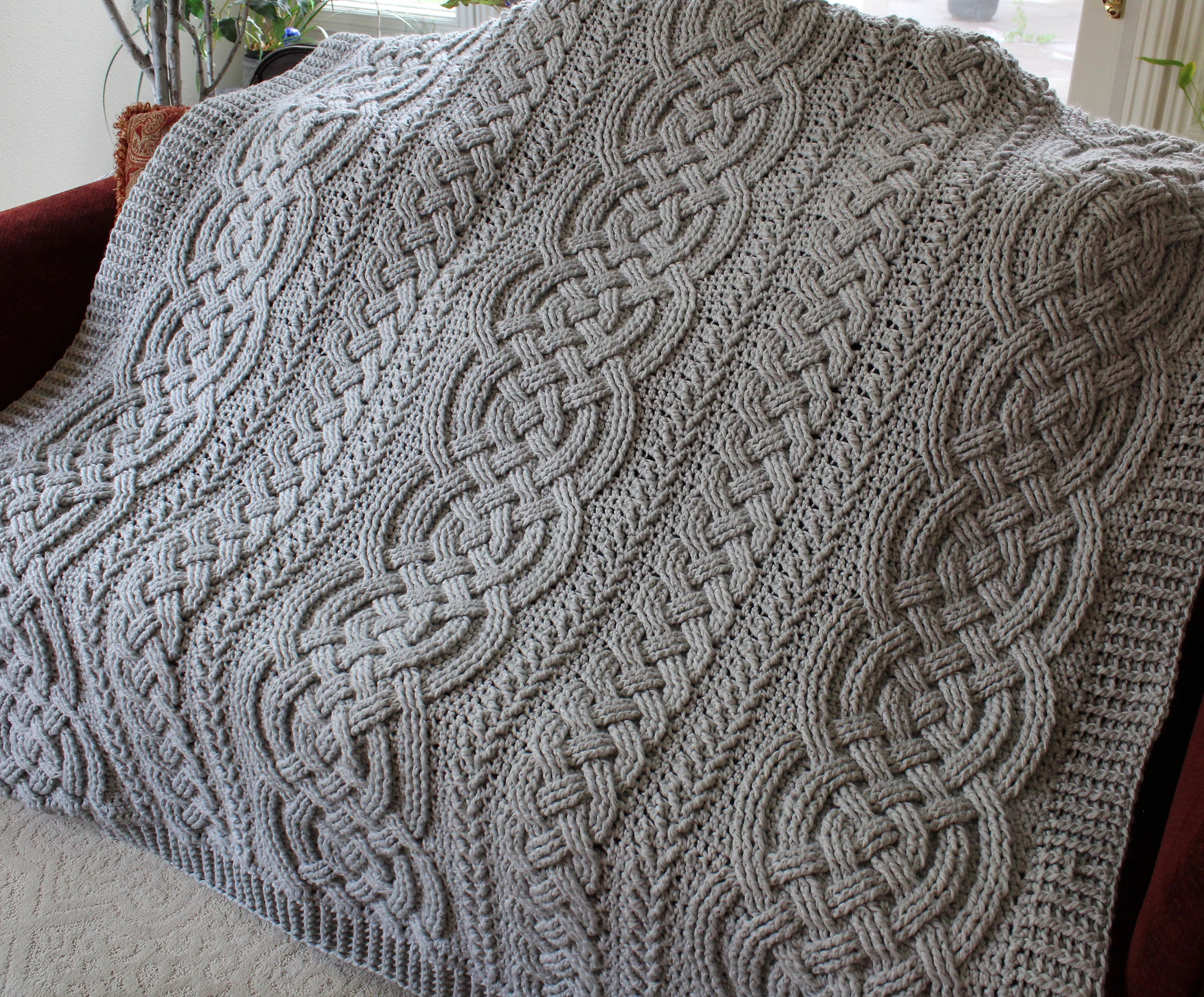 Bulky Cable Braided Blanket Crochet Pattern » Weave Crochet