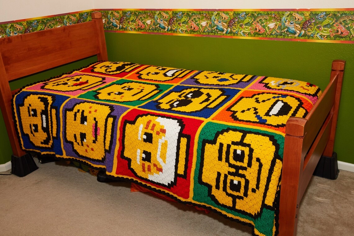 Crochet Brick Faces Blanket » Weave Crochet