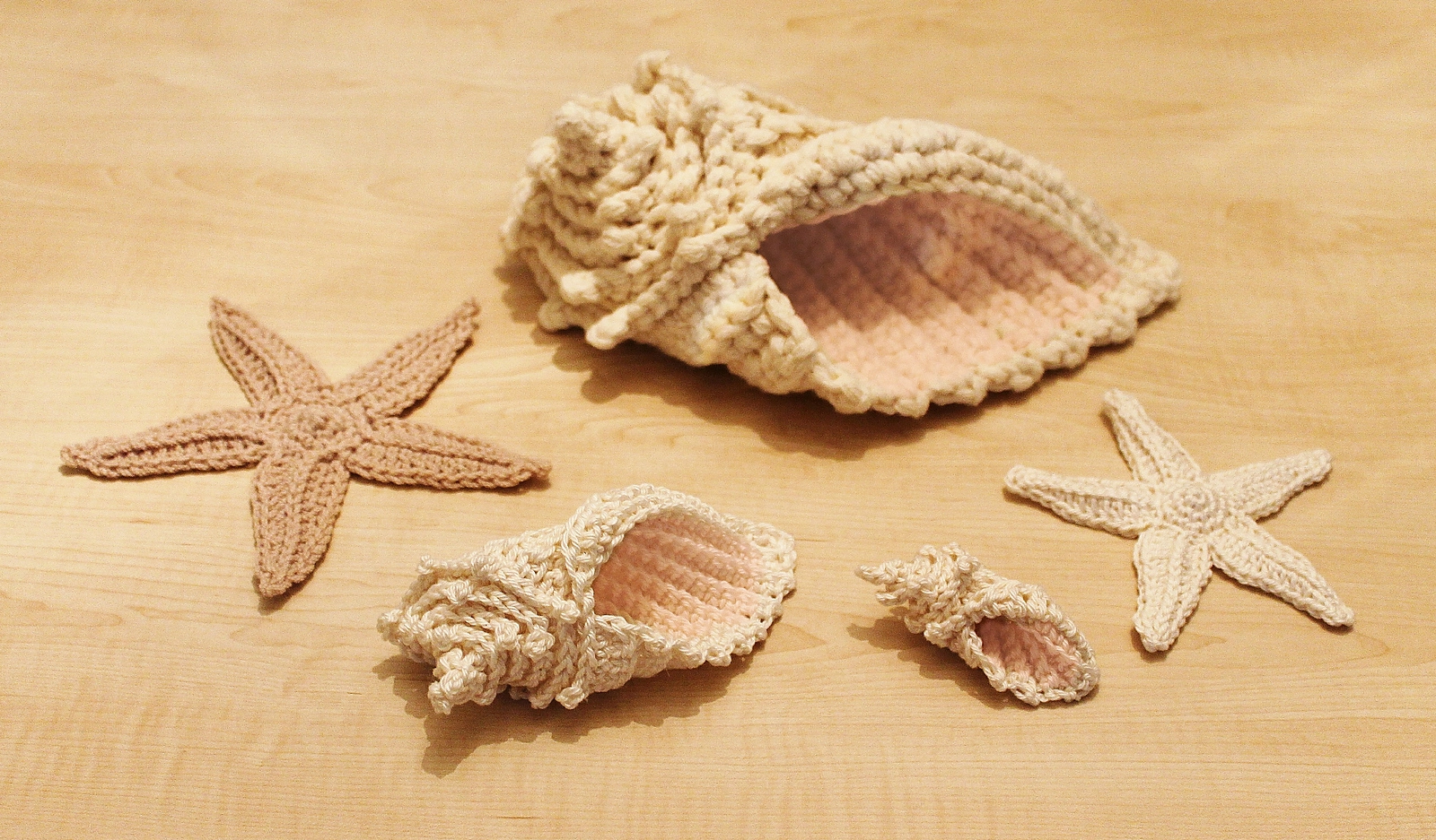 Crochet Conch Sea Shells And Star Fish Pattern » Weave Crochet