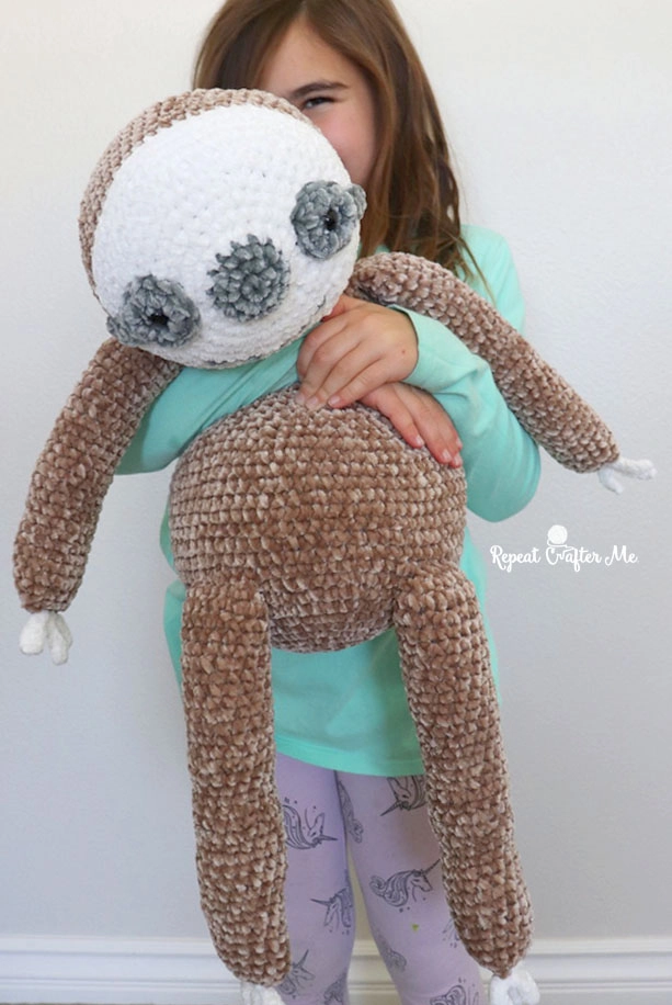 Large Sloth Crochet Animal Pattern » Weave Crochet