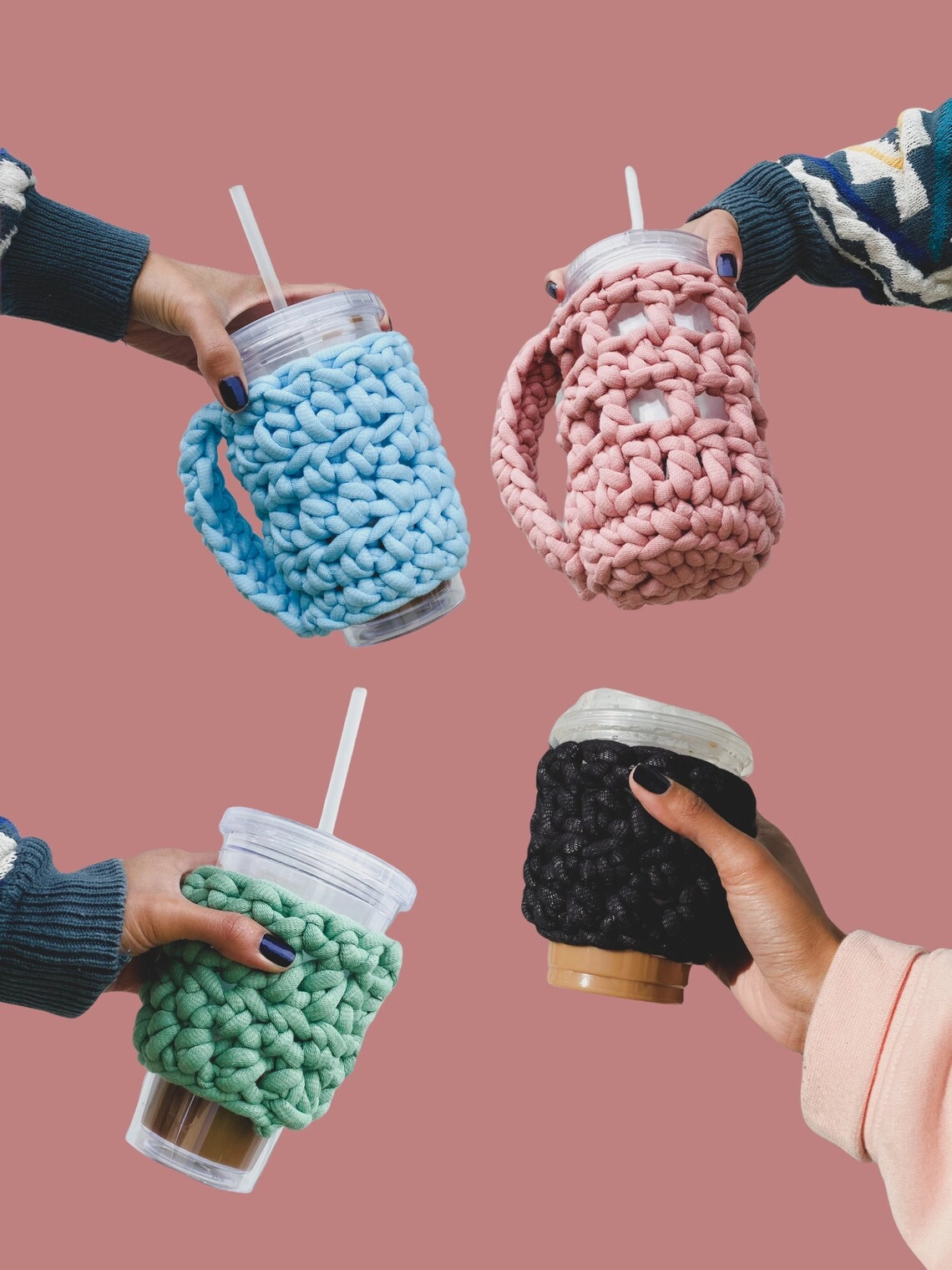 Coffee Cozies » Weave Crochet