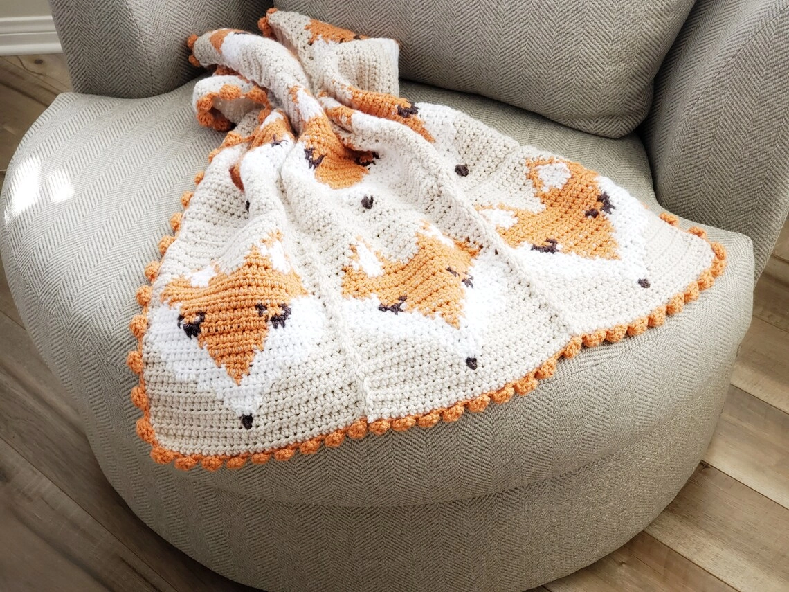 Fox Crochet Baby Blanket Pattern » Weave Crochet