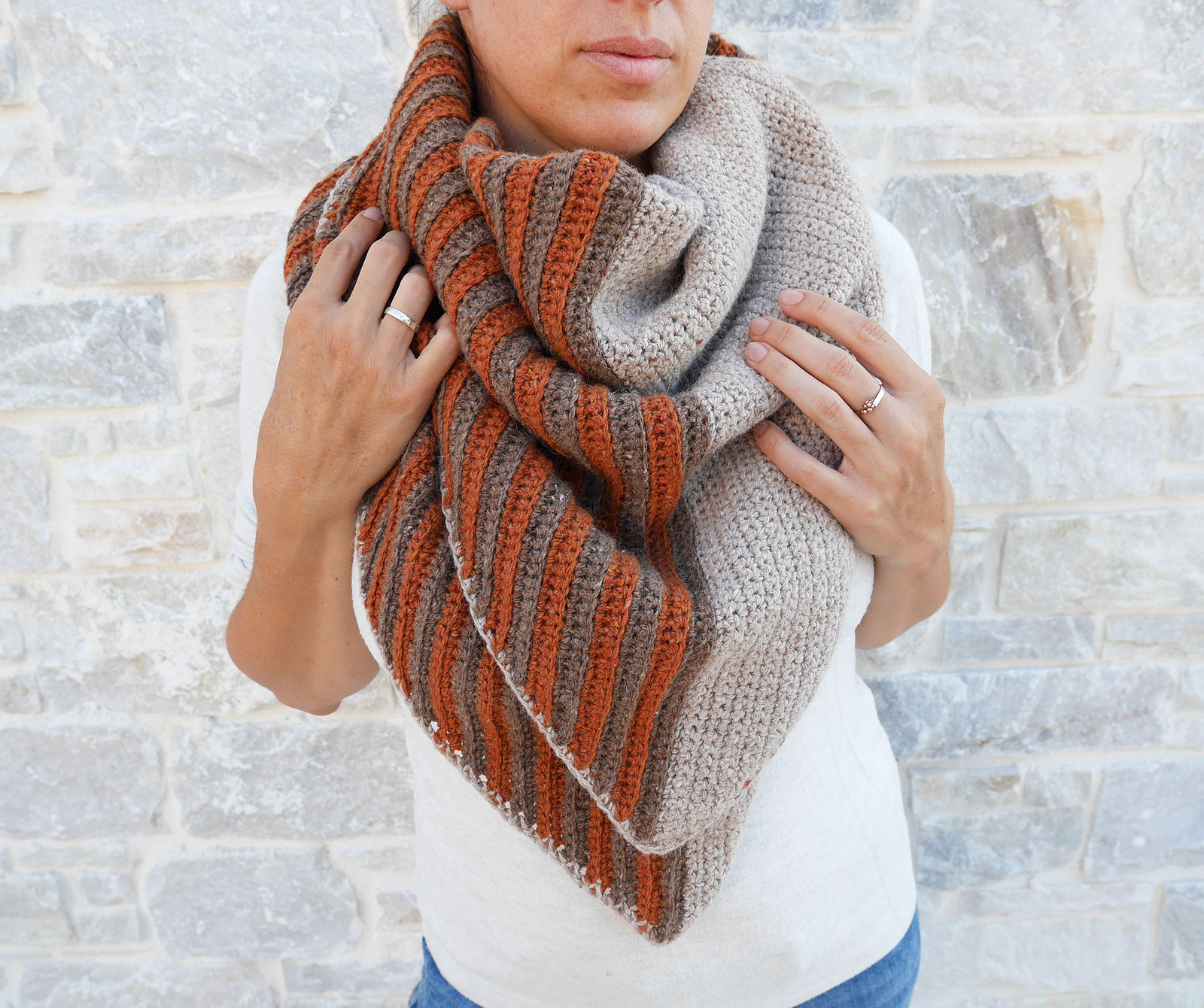 Ribbed Square Shawl » Weave Crochet