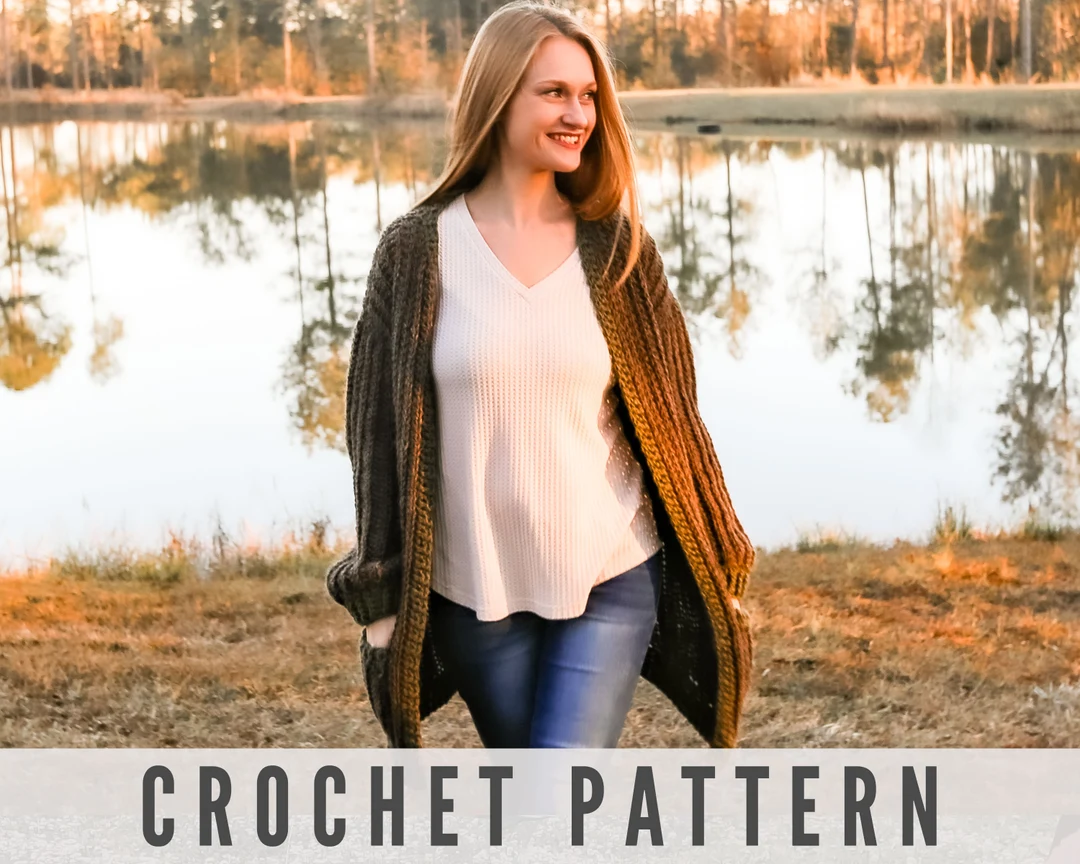 The Sophia Cardigan with Pockets » Weave Crochet