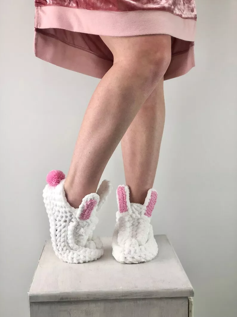 Bunny Slippers » Weave Crochet