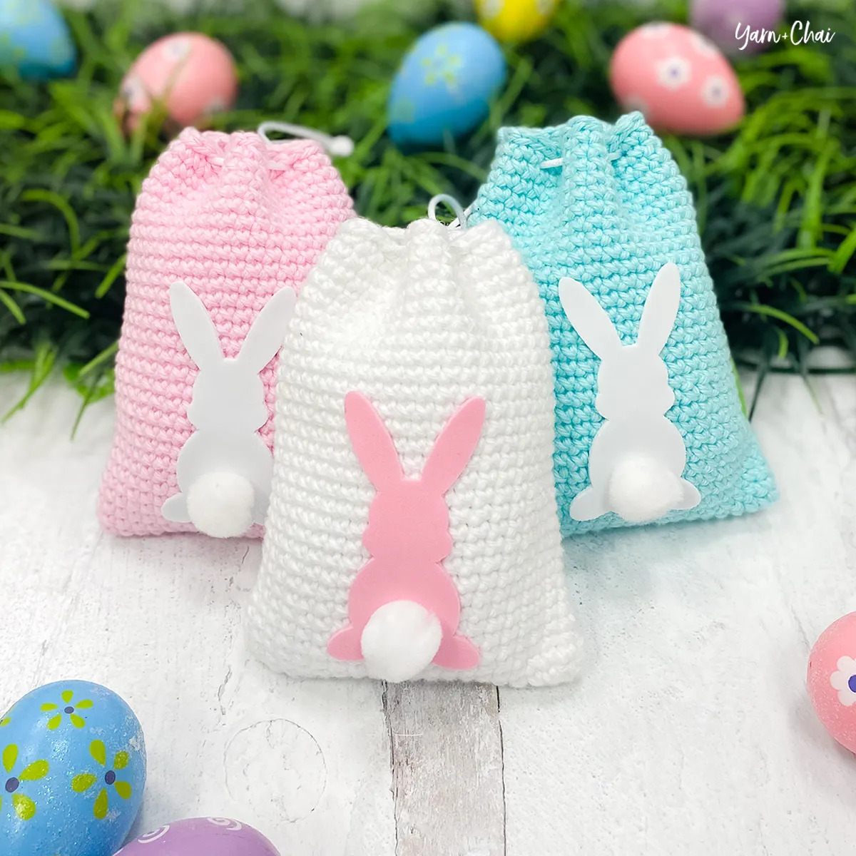 Easter Bunny Treat Bag » Weave Crochet