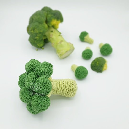 Broccoli Crochet Play Food Pattern » Weave Crochet